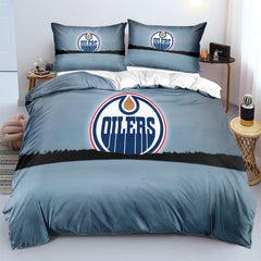 Edmonton Oilers Hockey League Duvet Cover Quilt Cover Pillowcase Beddi ...